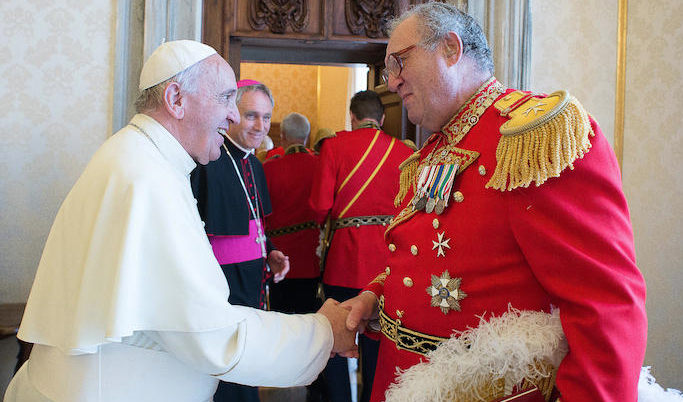 Grand Master Fra’ Matthew Festing in audience with Pope Francis ...