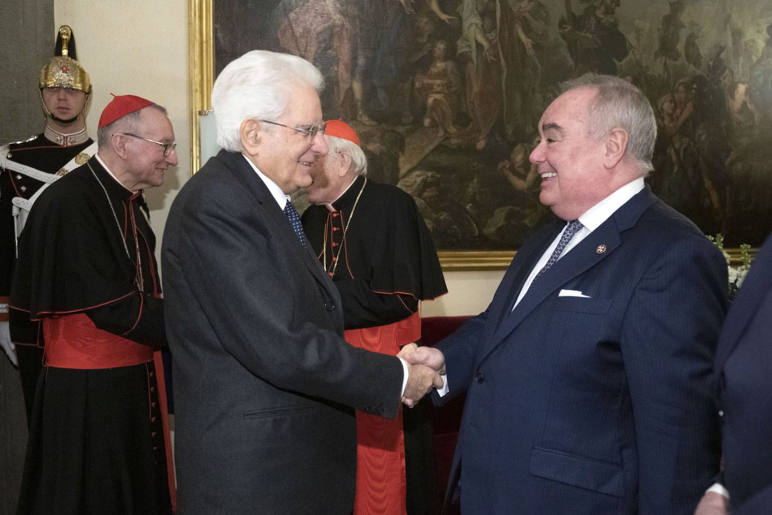 Fra' John Dunlap meets the President of Italy - Order of Malta