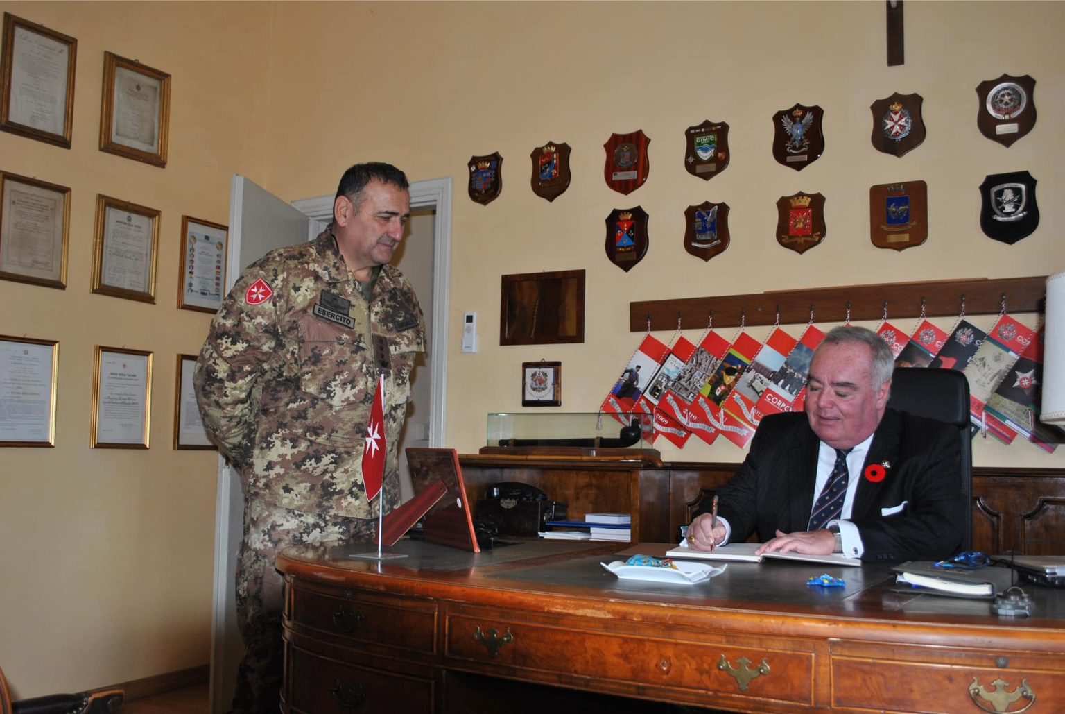 Fra' John Dunlap visits the Military Corps of the Order of Malta