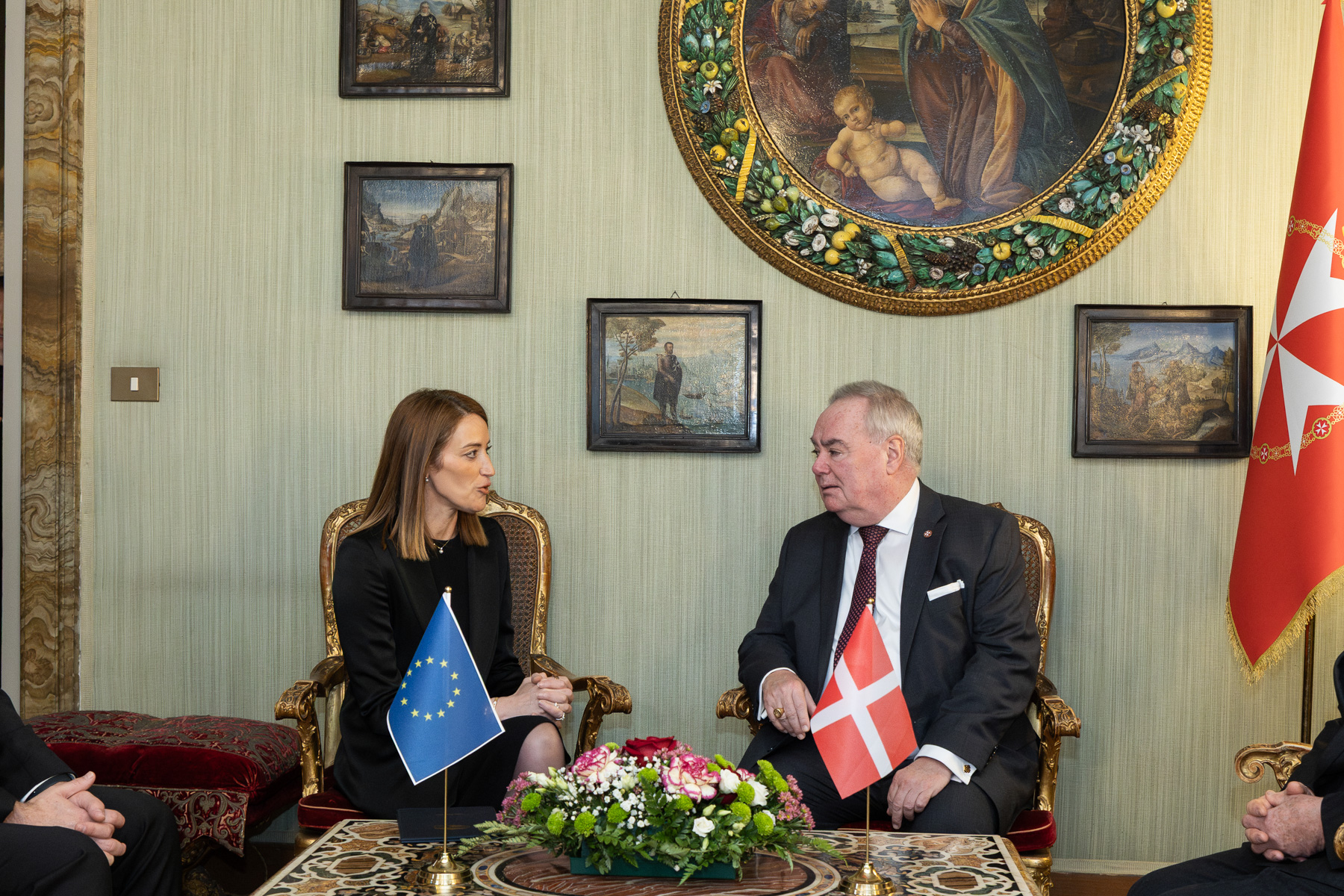 President Metsola meets with the Grand Master of the Order of Malta