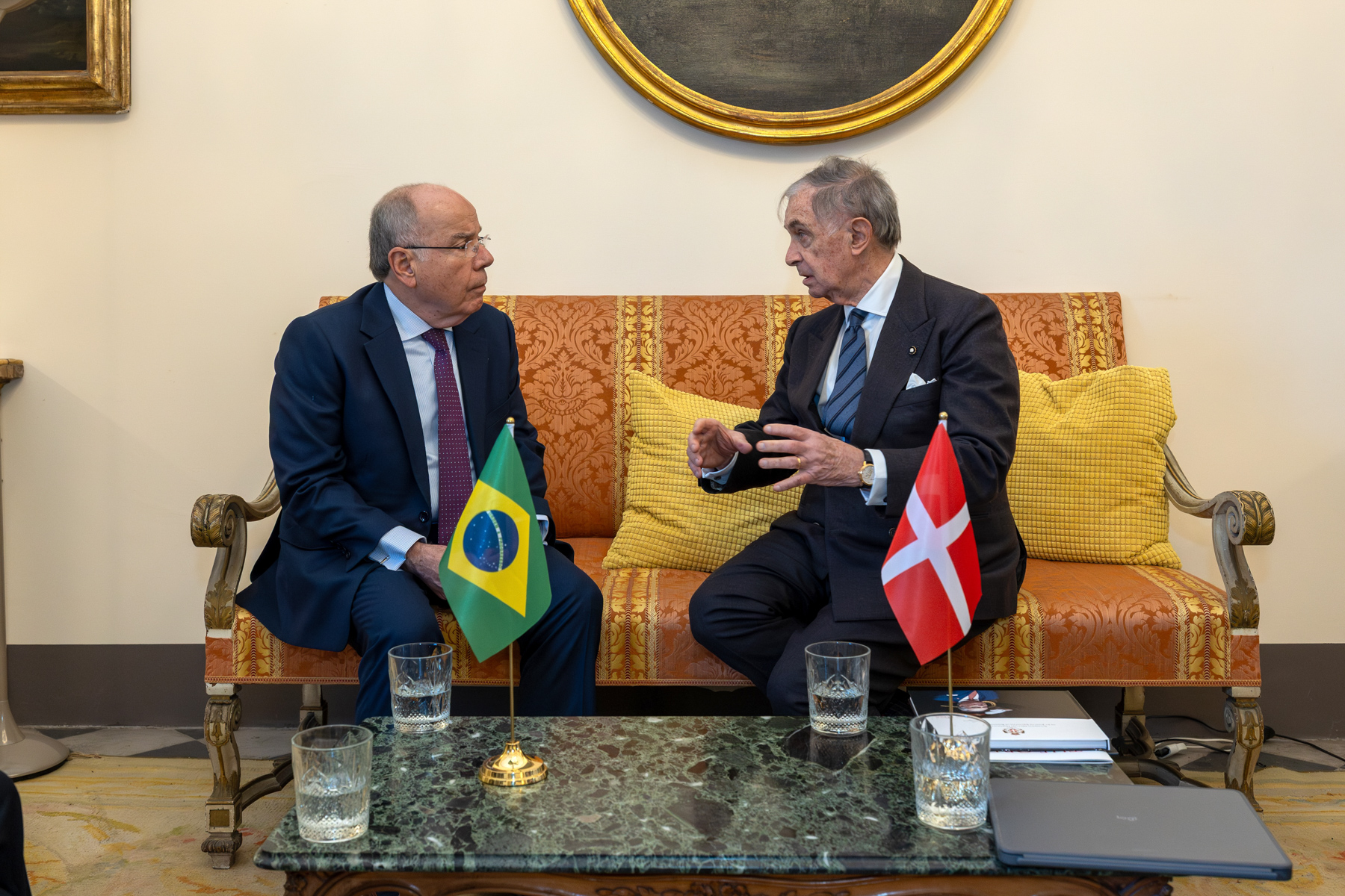 The Grand Chancellor receives the Brazilian Minister of Foreign Affairs